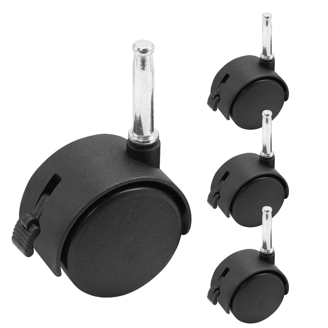 4 pcs Roulettes pivotantes de 2 pouces avec tige à col...