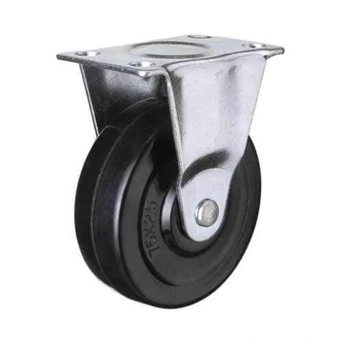 2" Caster Wheel 44 Lbs Fixed Grey rubber Top Plat...