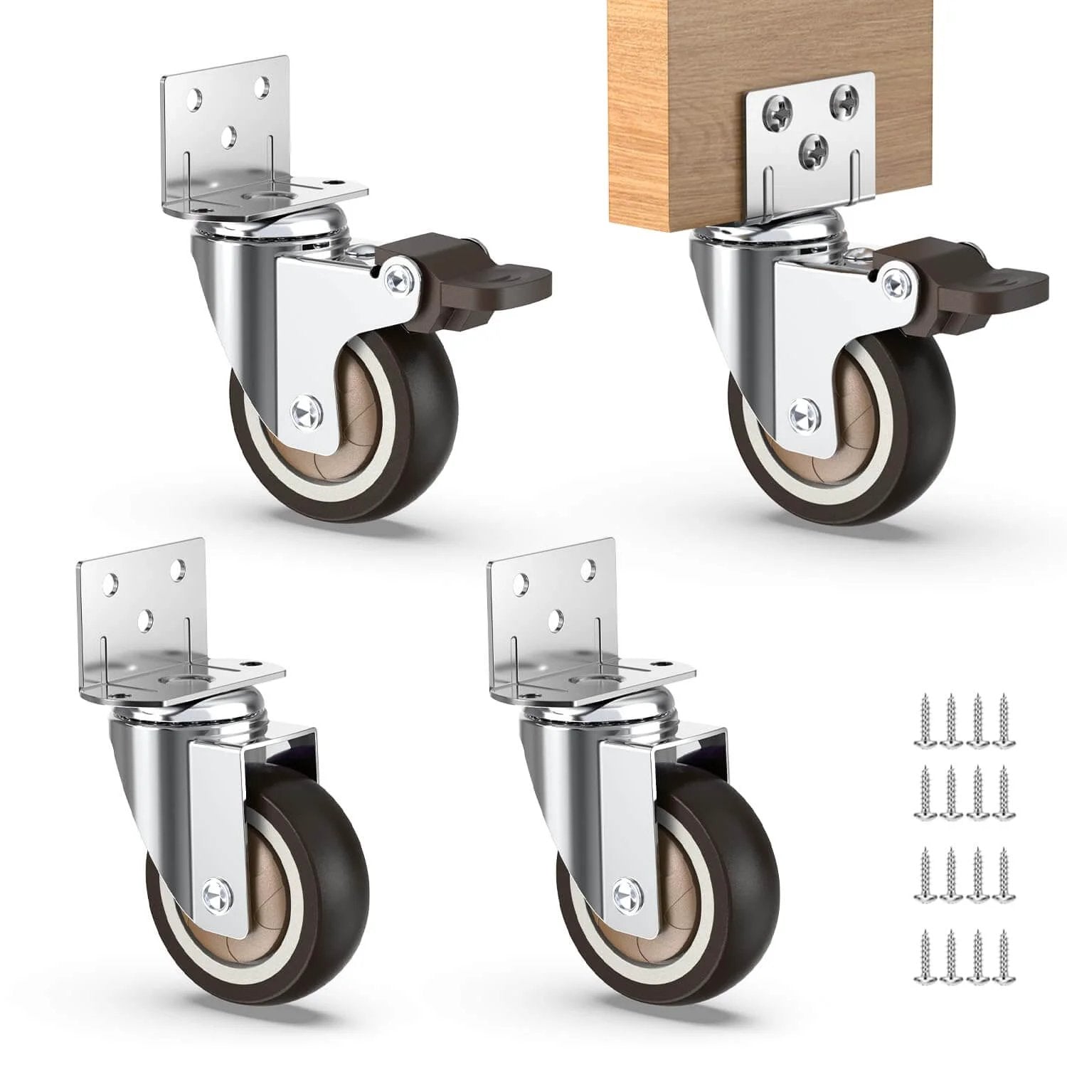 heavy duty side mount casters - Set of 4 Wheels 🍁 &nda...