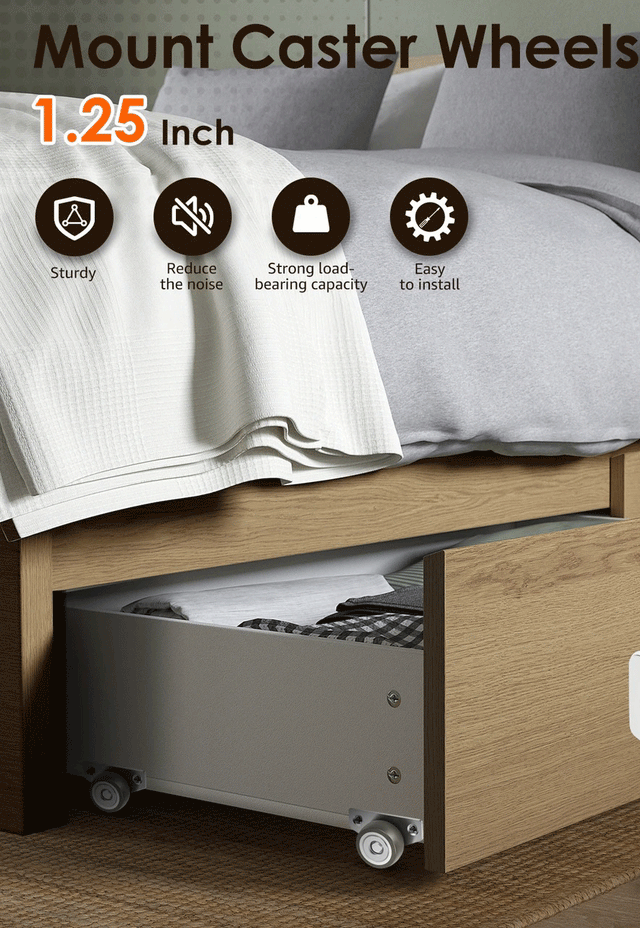 1.25" inch Mini Side Mount Caster Wheels - Non-Sw...