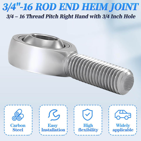 3/4 inch Heim joint rod end bearing kit with jam nuts,...