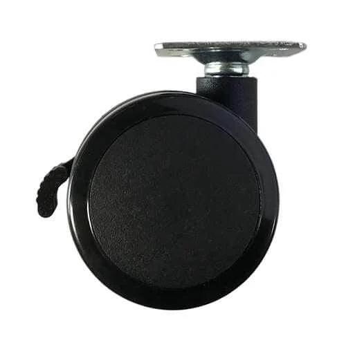 60mm Caster Wheel 77 Lbs - Brake Nylon - PVC - Top Pla...
