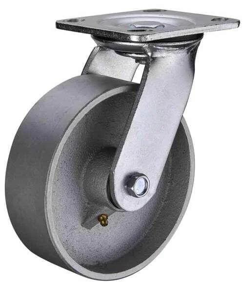 8" Heavy Duty Caster Wheel - Cast Iron Top Plate ...