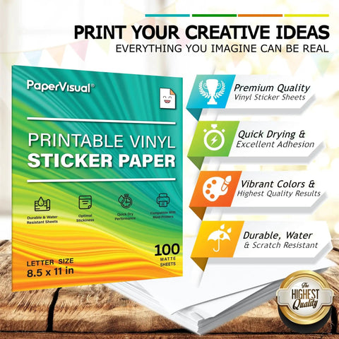 waterproof printable vinyl sticker paper 70 sheets 🍁