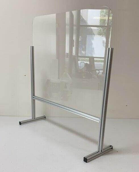 Desk Mount Sneeze Guard 25" x 27" Clear Acry...