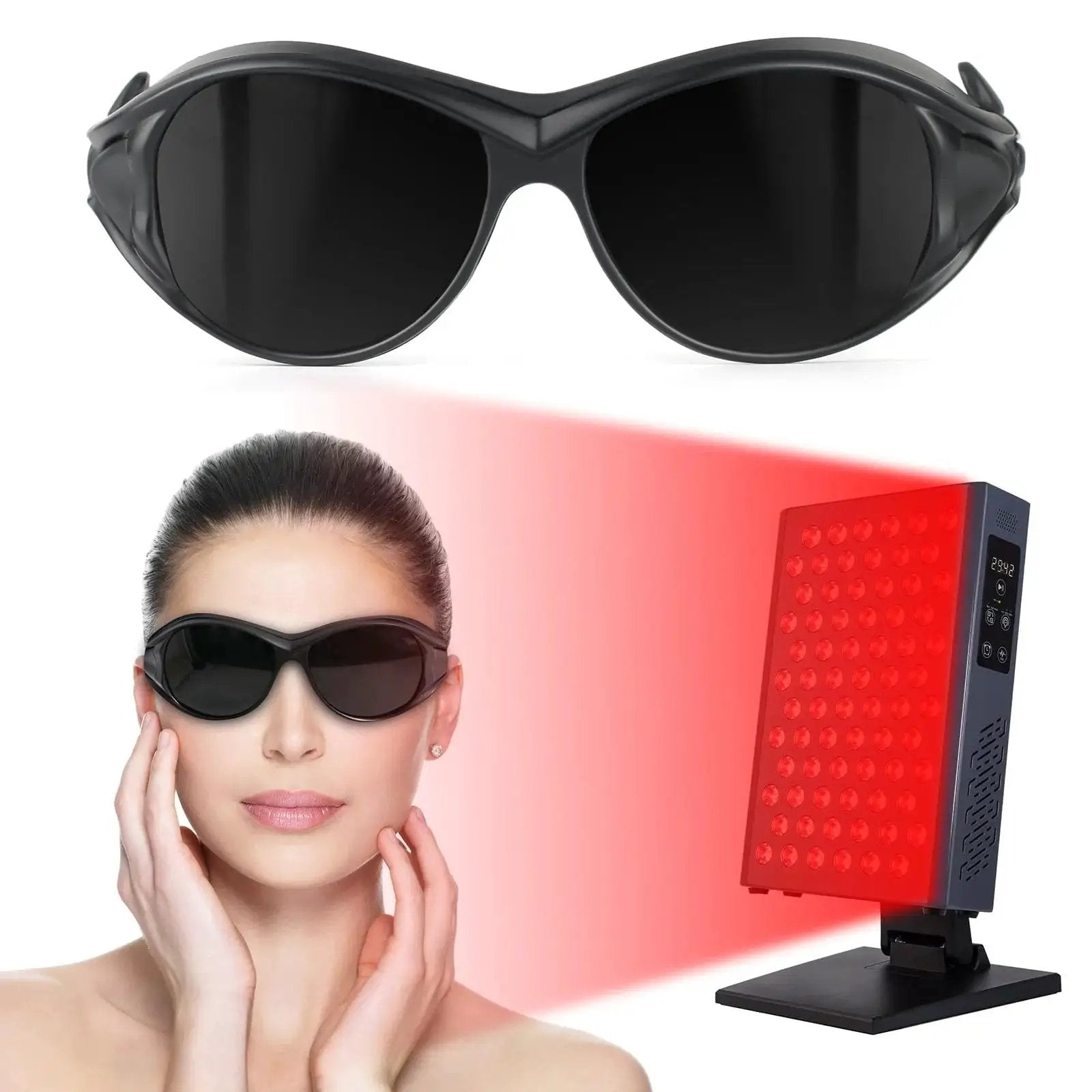 broad spectrum red light therapy glasses for eye prote...