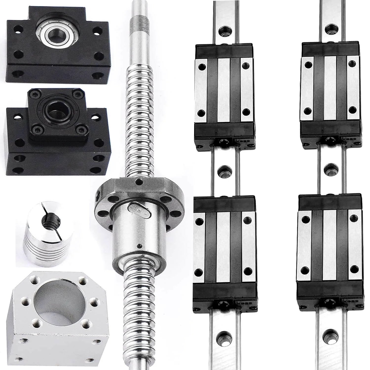CNC linear motion kit - 3 Pack with Rails & Ball S...