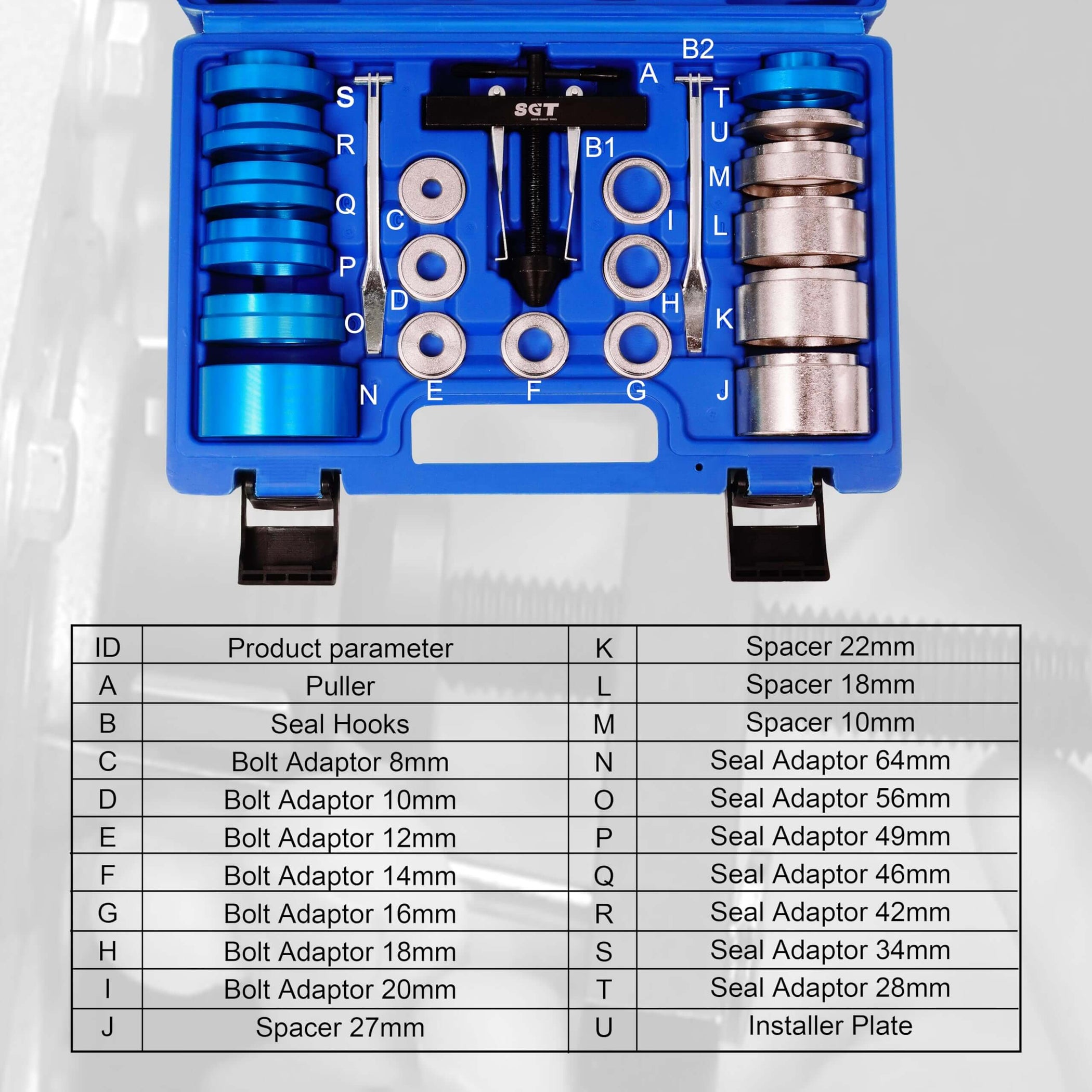 Crank Bearing Camshaft Seal Installer and Remover Set,...
