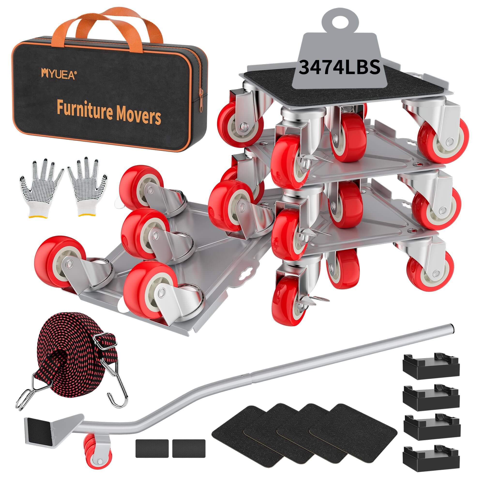 heavy duty furniture dolly set - Move Easily and Safel...