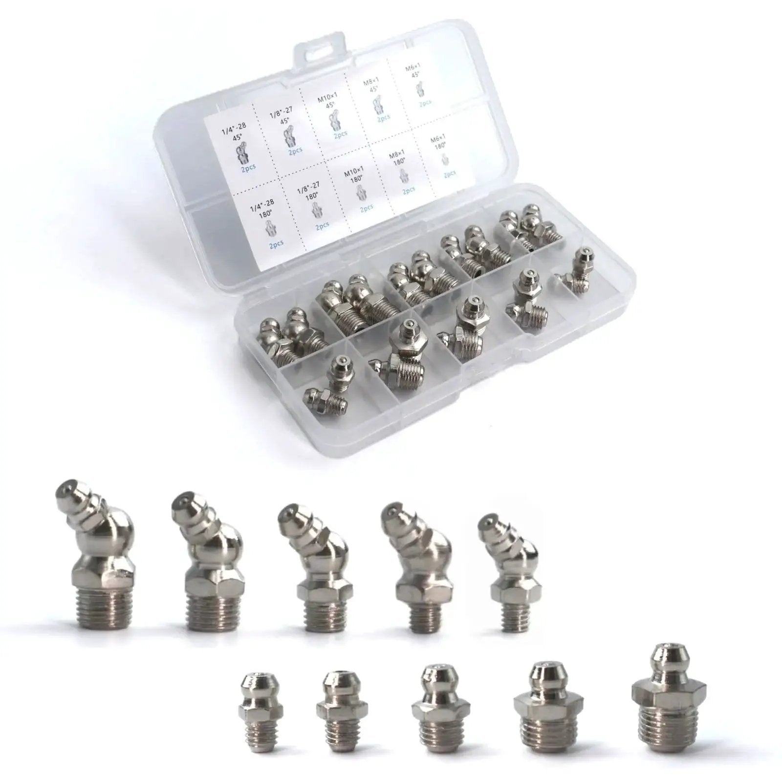 nickel plated grease fittings kit for Automotive
