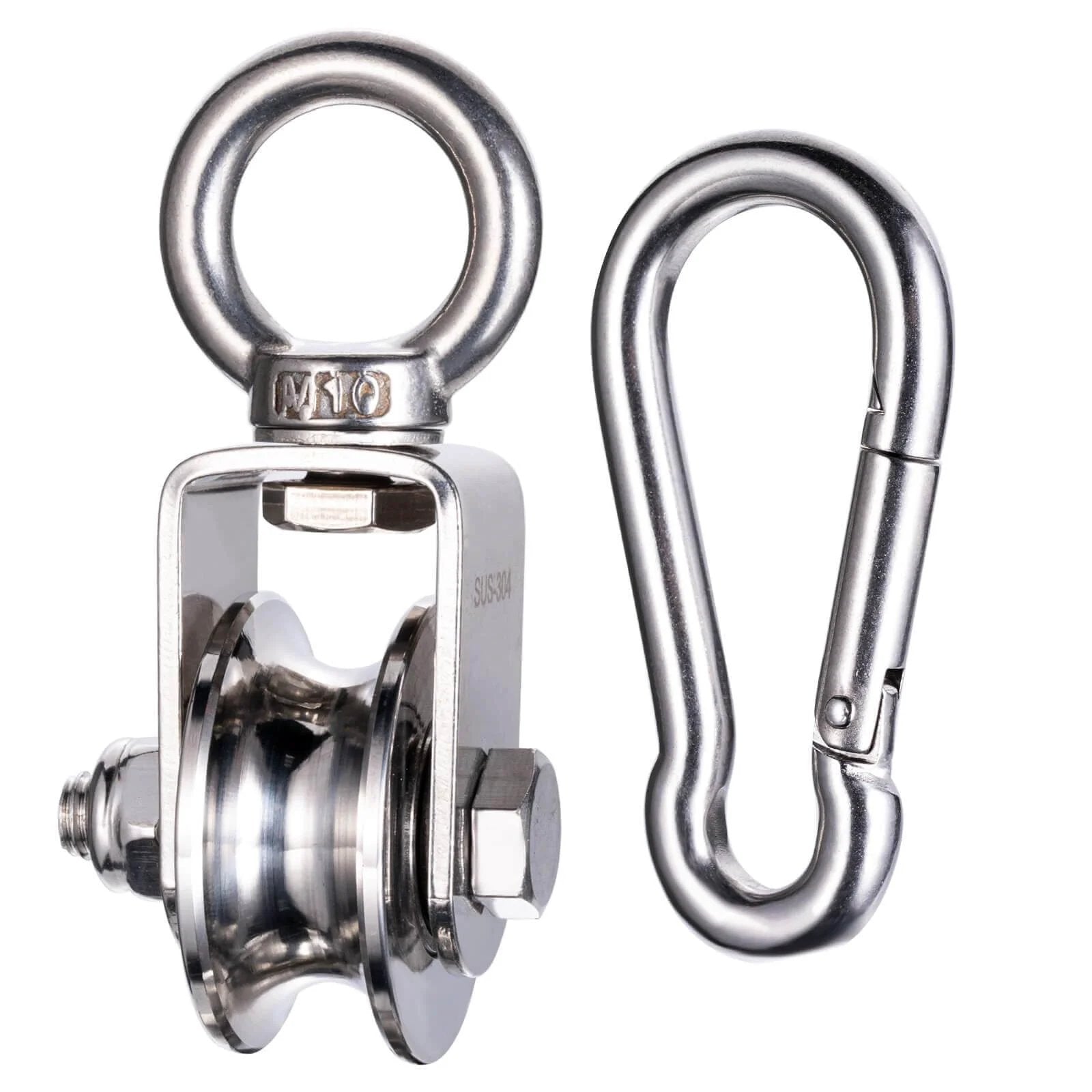 Heavy Duty Cable Single Pulley Block Wheel with Clip f...
